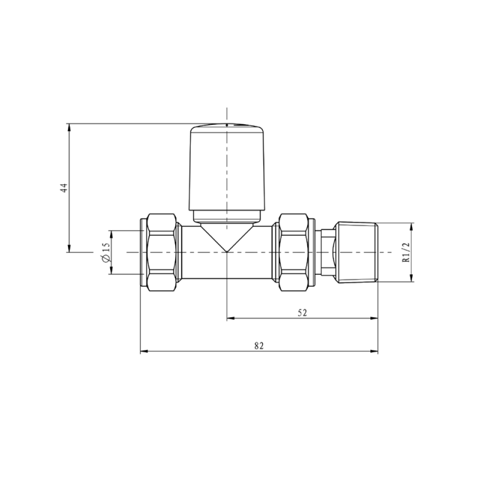 Brenton 15mm Straight Manual Radiator Valves - Brushed Brass | Only ...